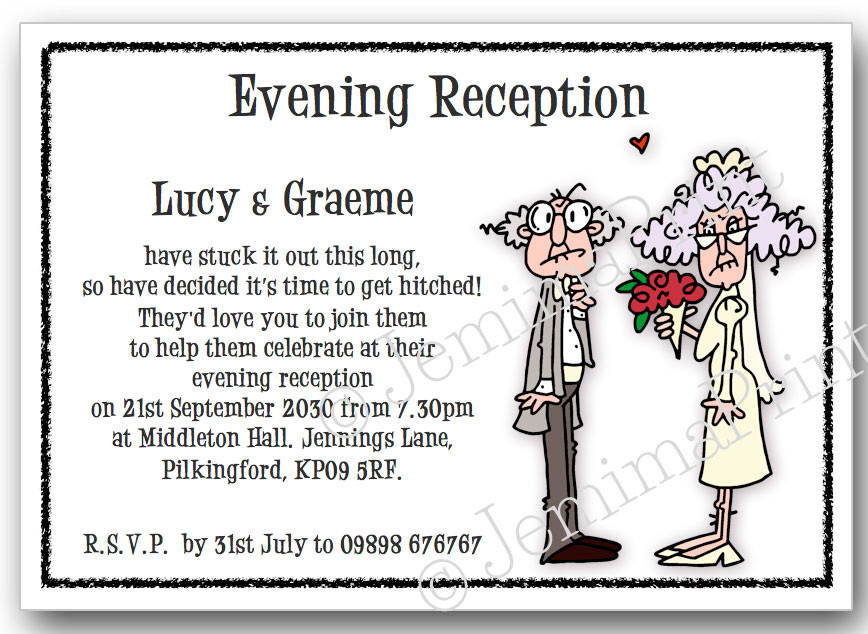 Funny Post Wedding Reception Invitations