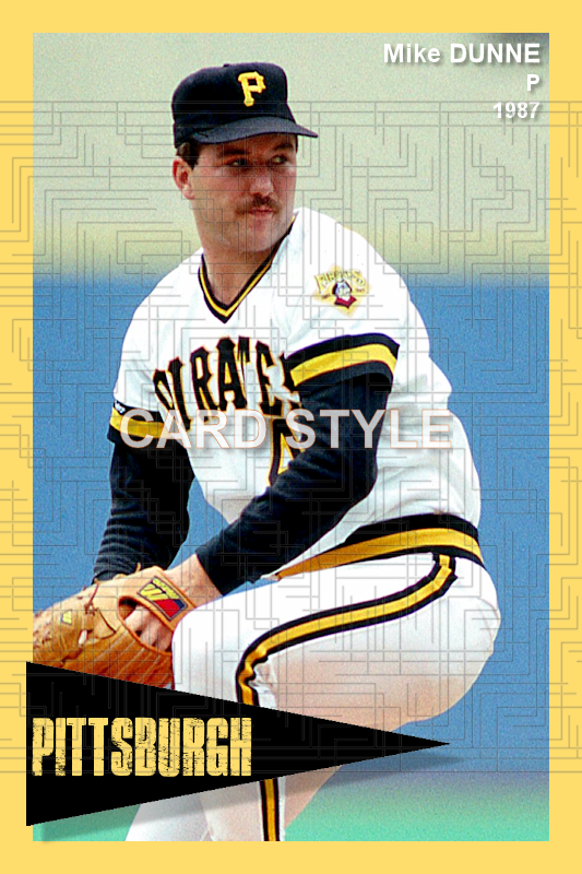 Mike Dunne - 1987 Pittsburgh Pirates - choose a size - full color print ...