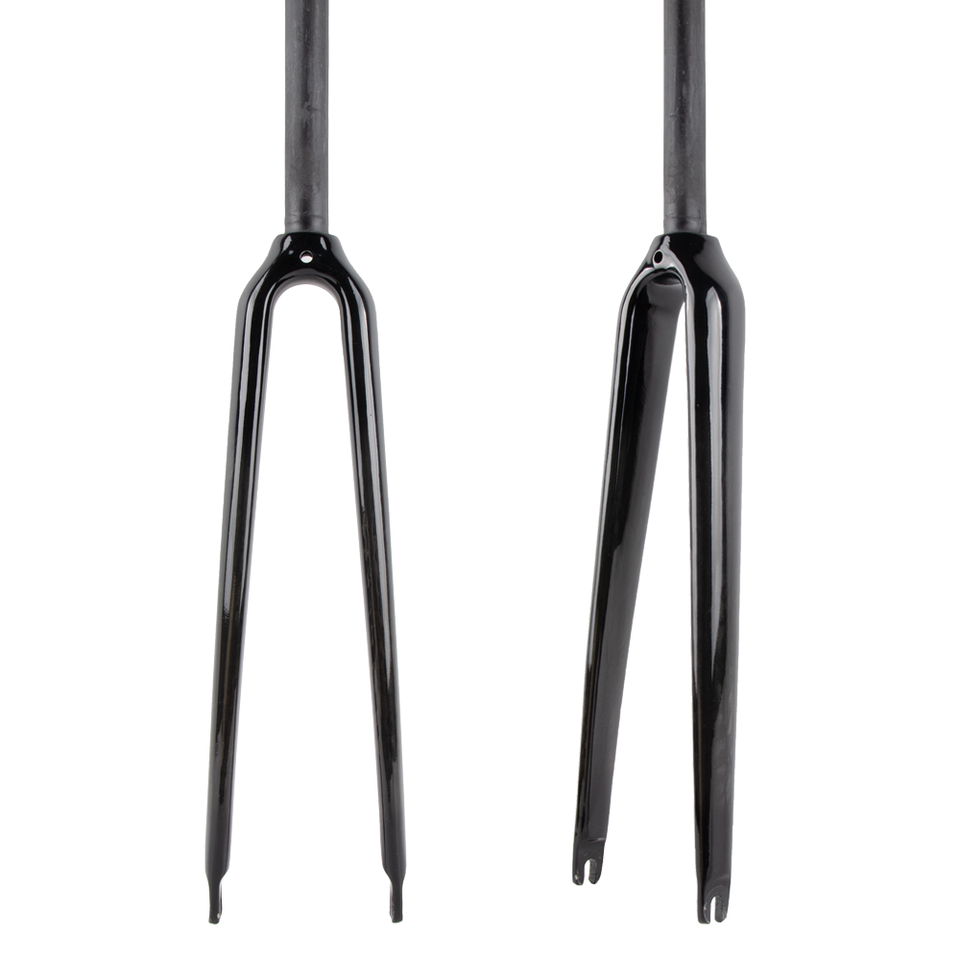 25.4mm Rigid Fork 700C Carbon Fiber Road Bike Fork Straight Tube 1 Inch ...