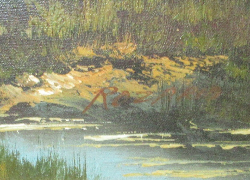 ROZARIO SNOW MOUNTAIN RIVER LANDSCAPE OIL ON CANVAS PAINTING | eBay