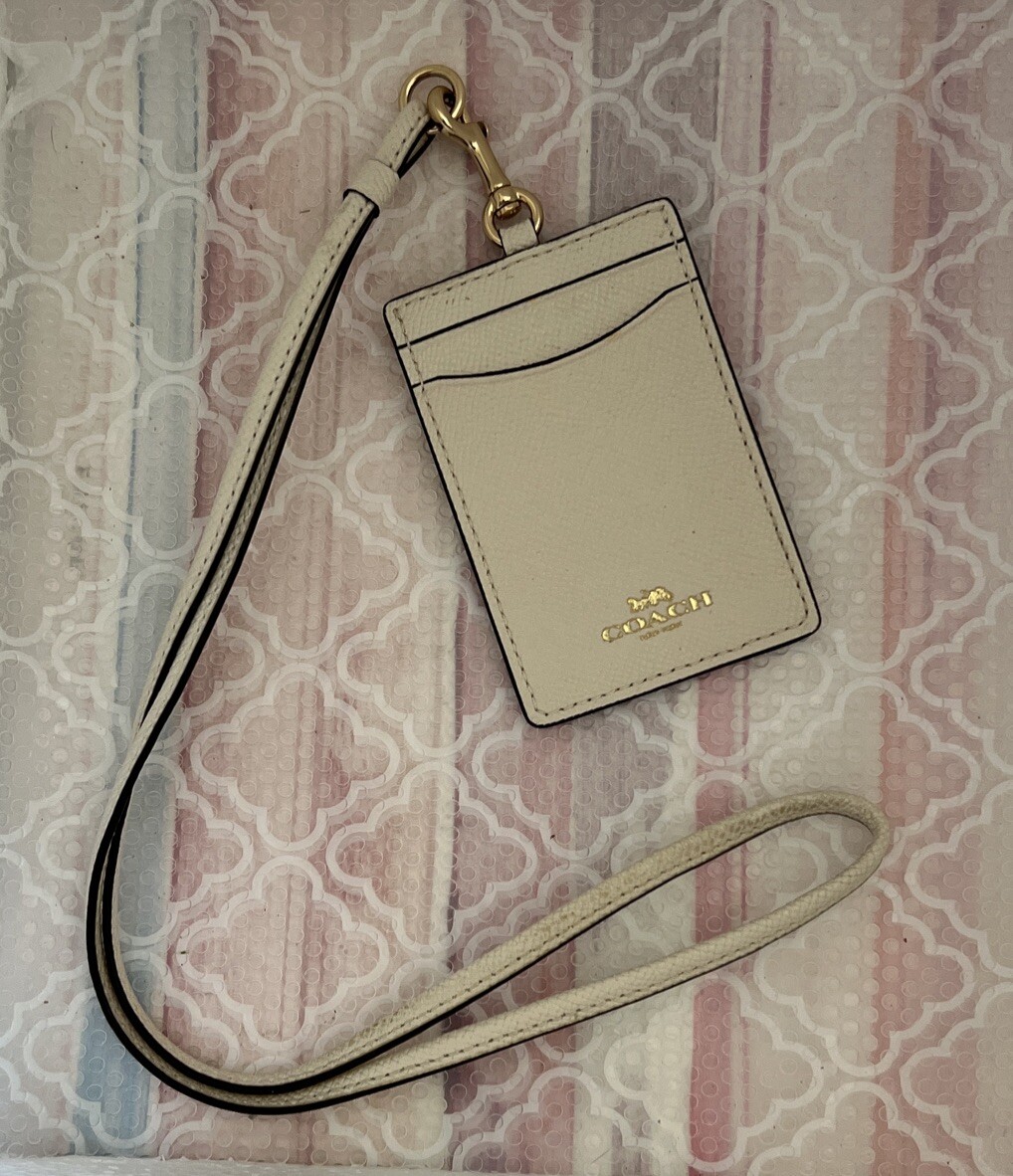 Coach Crossgrain Leather Lanyard Badge ID Holder - Ch… - Gem