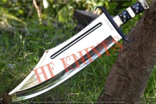 HF KNIVES 28" Large Bowie Knife Mirror Polished Bowie Full Tang Handle ...