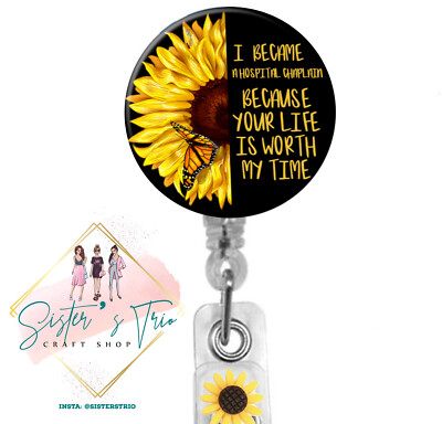 Hospital Chaplain Retractable Badge Holder Reel ID Lanyard/Nurse Reel ...