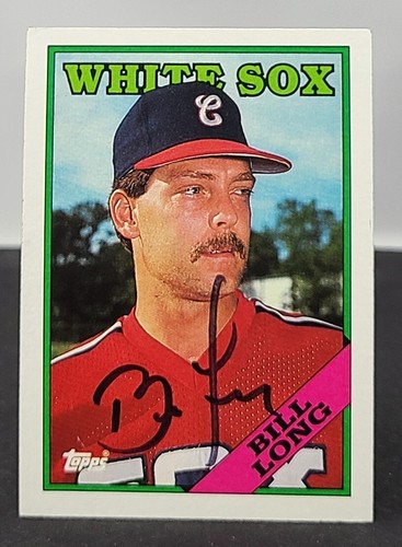 BILL LONG Signed Autographed 1988 Topps Baseball Card #309 Chicago ...