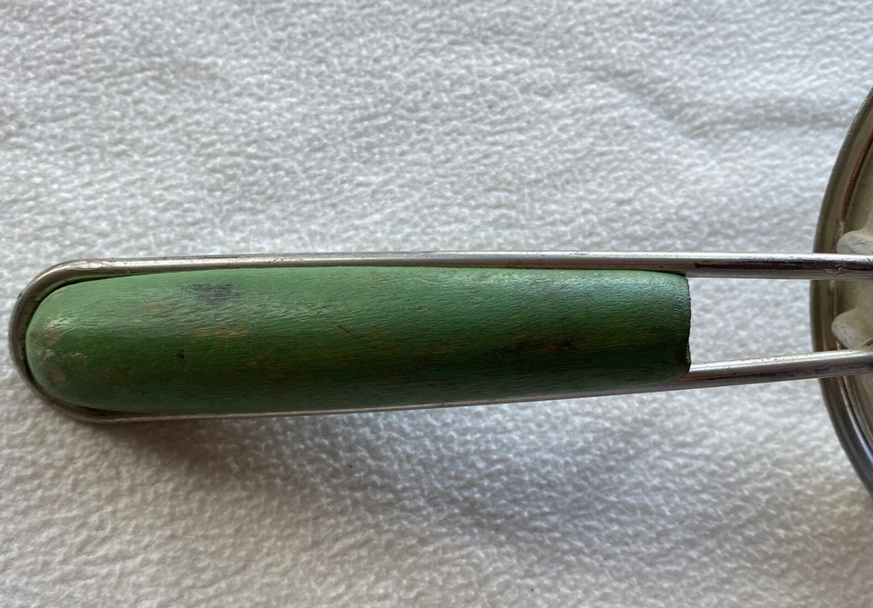 Antique Foley Food Mill Green Wood Handle 7x3" Juicer Masher Ricer ...