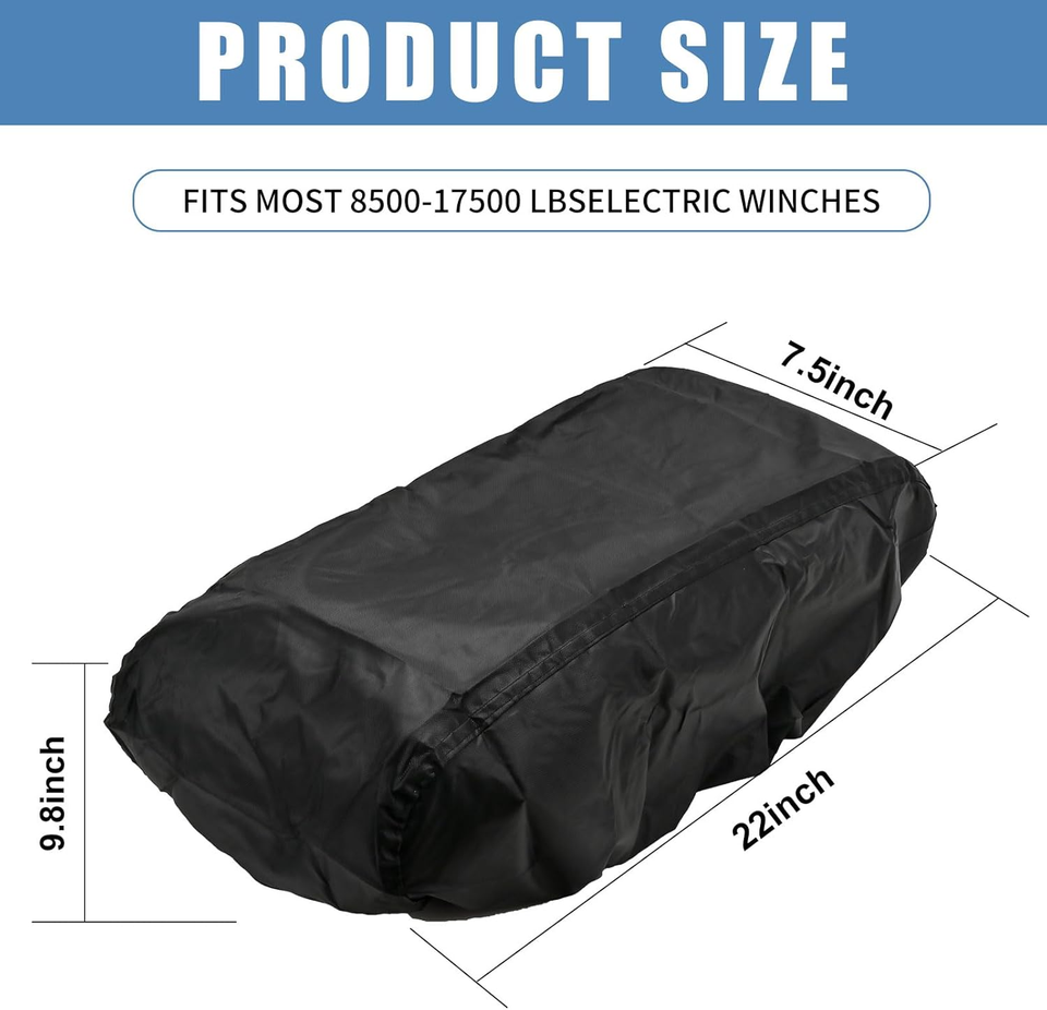 Winch Cover Winch Cover Waterproof Heavy Duty 600D Oxford Fabric Winch ...