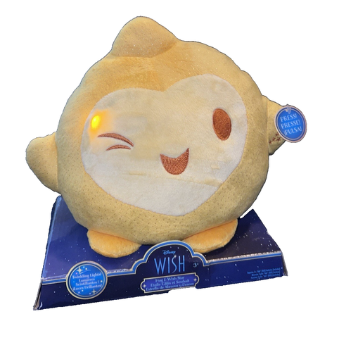 NEW Just Play Disney Wish Hug & Wish Star 10in Glowing Plush Star ...