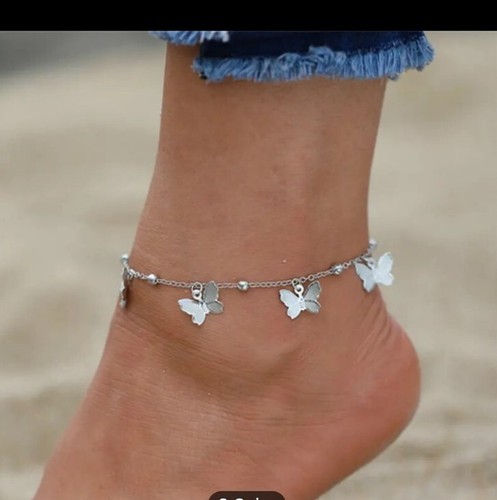 Metal Butterfly Chain Anklet-Bohemia Gold Leg Bracelet Charm Beach ...
