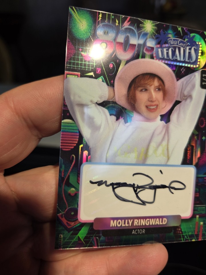 🔥 MOLLY RINGWALD 💗 1/1 💥 AUTOGRAPH 💎 REFRACTOR 🌈 POP CENTURY Auto STAR ...