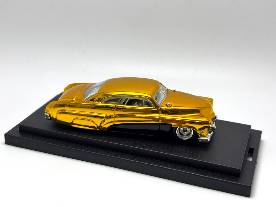 Custom Spectraflame Gold 1/64 Hotwheels Hirohata Merc + Real Rider ...