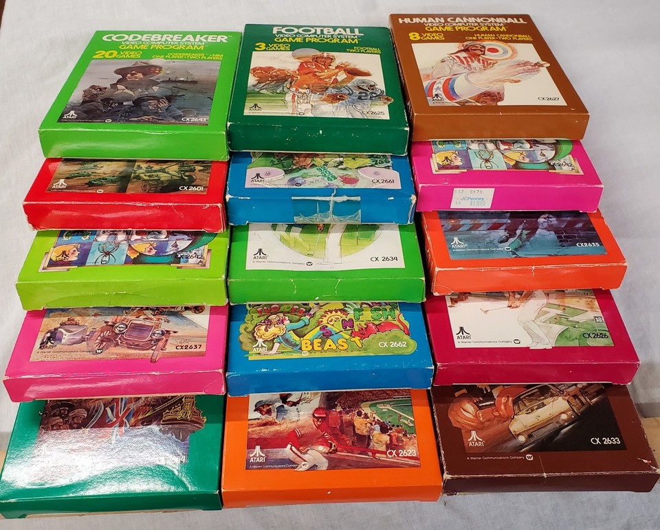 Atari 2600 Complete Text Label Set Of Original 45 Games Lot Complete In ...