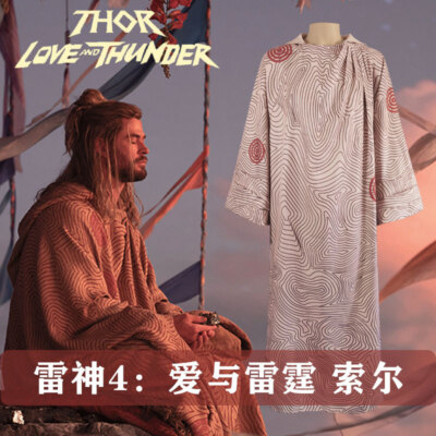 Cosplay Thor 4 Love and Thunder Odinson Costume Cosplay Superhero Robe ...