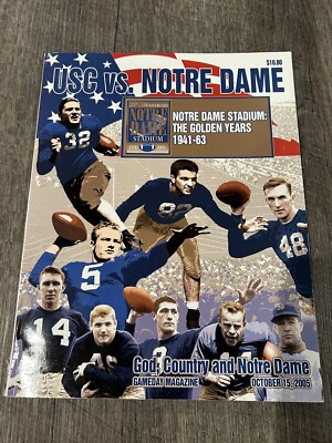 2005 USC vs. Notre Dame "The Bush Push" Gameday Magazine Game Program w ...