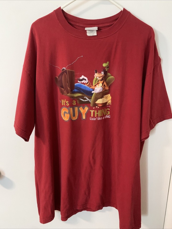 Disney Goofy Tee-Shirt 2XL It’s A Guy Thing T- Shirt Short Slvs ...