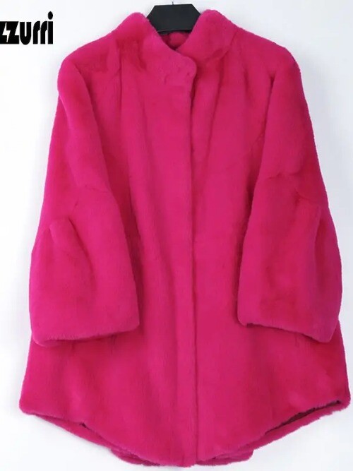 Fluffy Loose Warm Soft White Faux Fur Coat with Flare Sleeve Furry ...