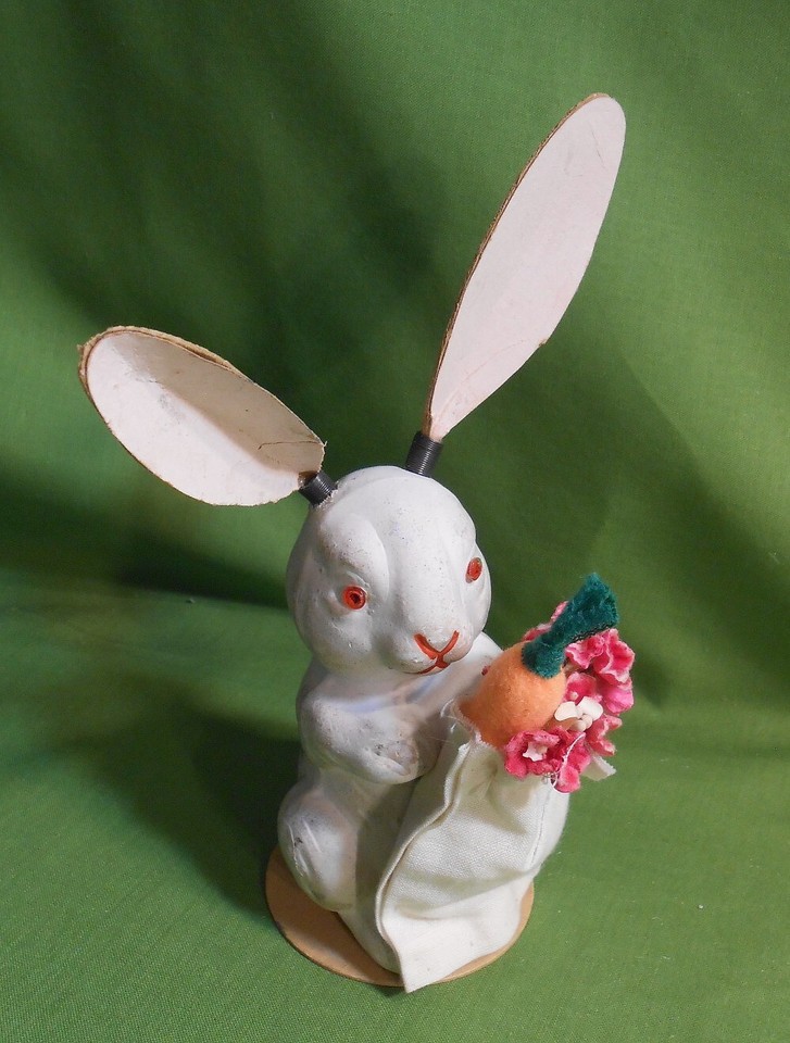 German Composition Easter Bunny Rabbit Candy Container - Spring Ears | eBay