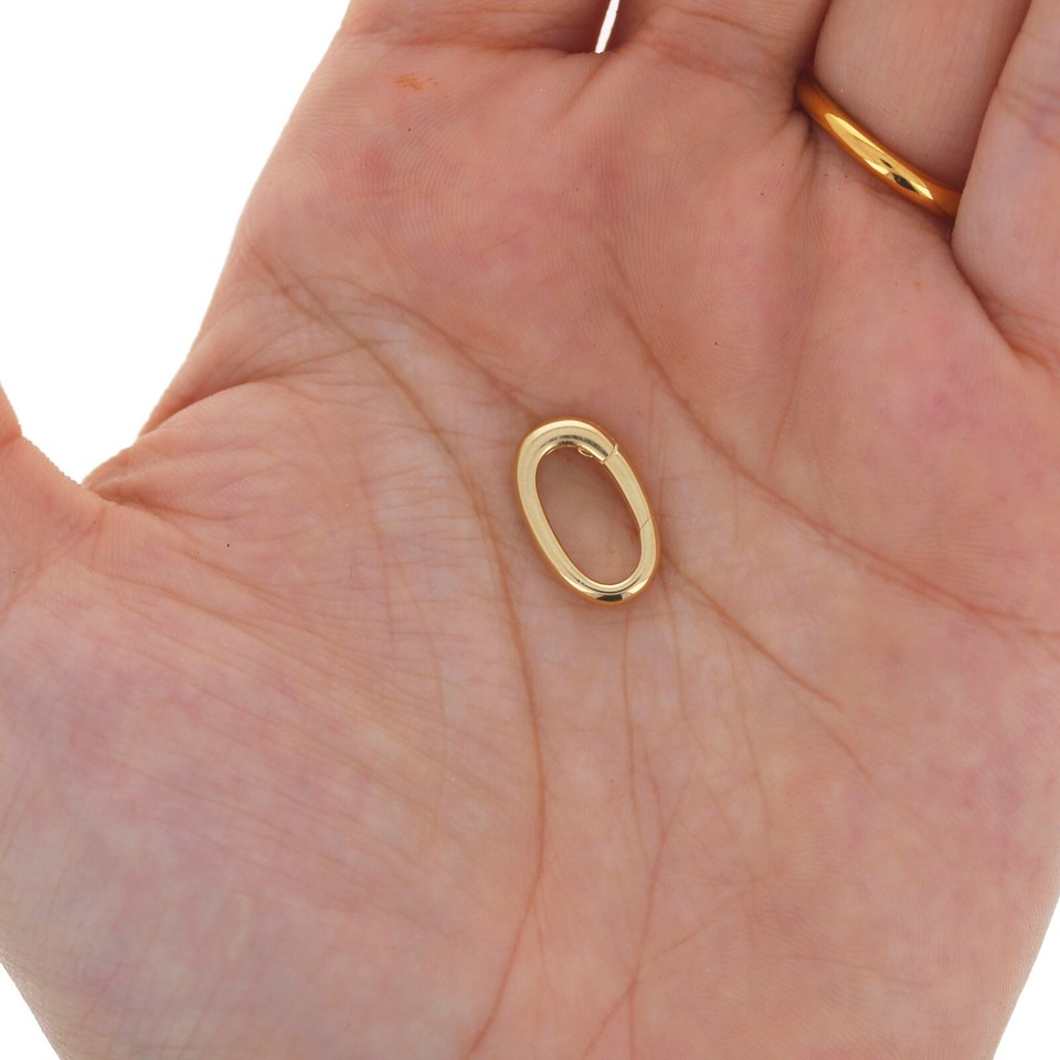 Gold Clasp, Cable Link Clasp, 3mm Lever Clasp, Oval Lobster Claw, Charm ...