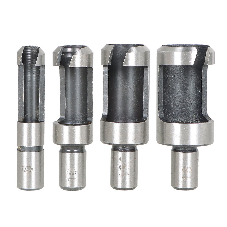 LABLT 8Pcs Carbon Steel Drill Bit Set Wood Plug Dowel Maker Hole Cutter ...