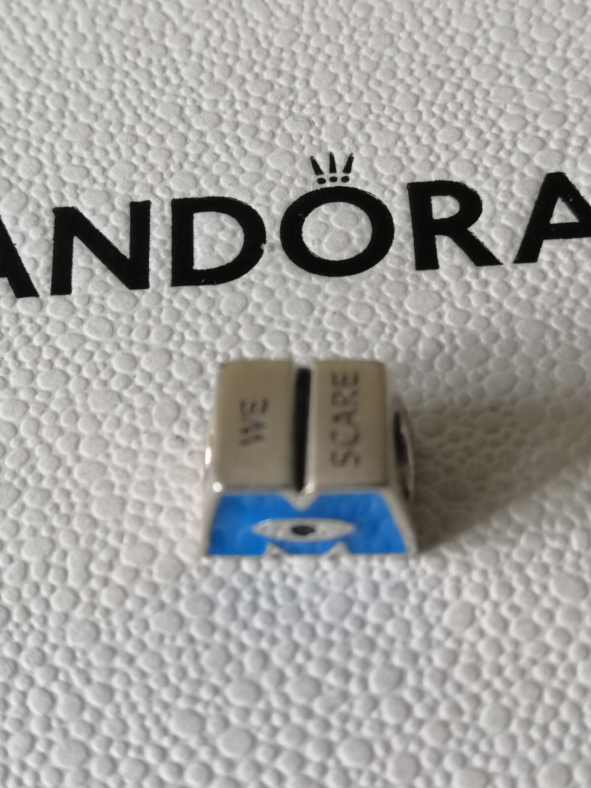 Pandora Disney Pixar Monsters Inc M Logo Charm - Gem