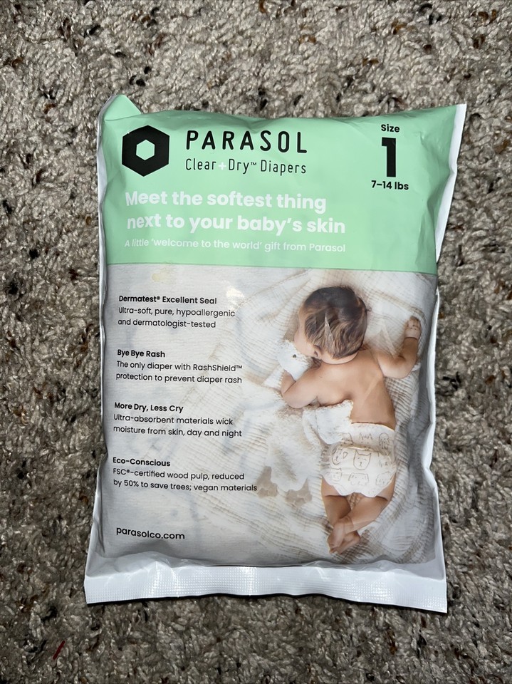 Parasol Clear+Dry Disposable Diapers | RashShield Protection, Leakproof ...