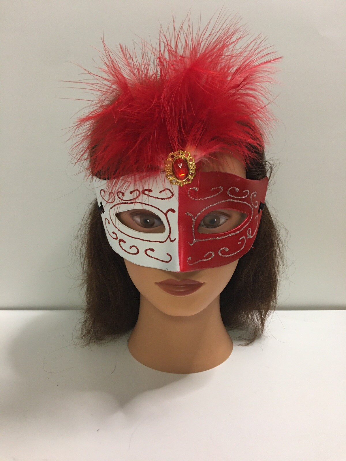 Red And White Masquerade Masks