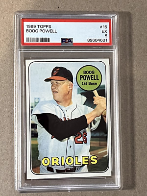1969 Topps Boog Powell #15 Baltimore Orioles PSA 5 EX | eBay