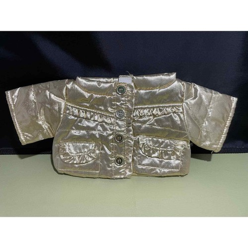 Build-A-Bear Shinny Gold Ruffle Jacket Puffer Coat 2009 Retired | eBay