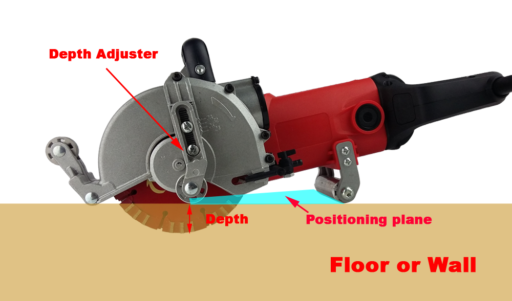 110V Wall Slotting Groove-cutting Machine Electric Concrete Slot ...