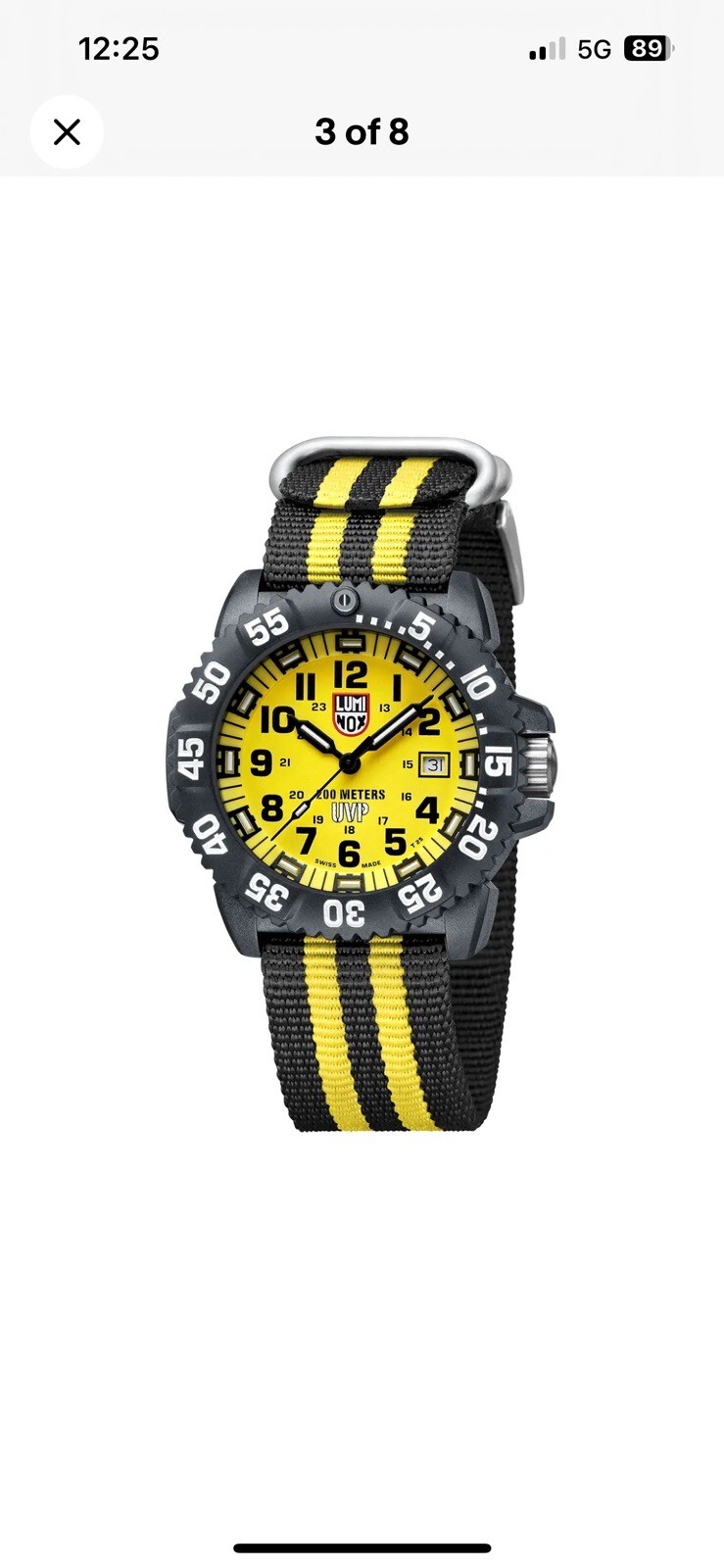 Luminox Men's Watch Set Sea Navy Seal Yellow and Black Nylon Strap 3955 ...