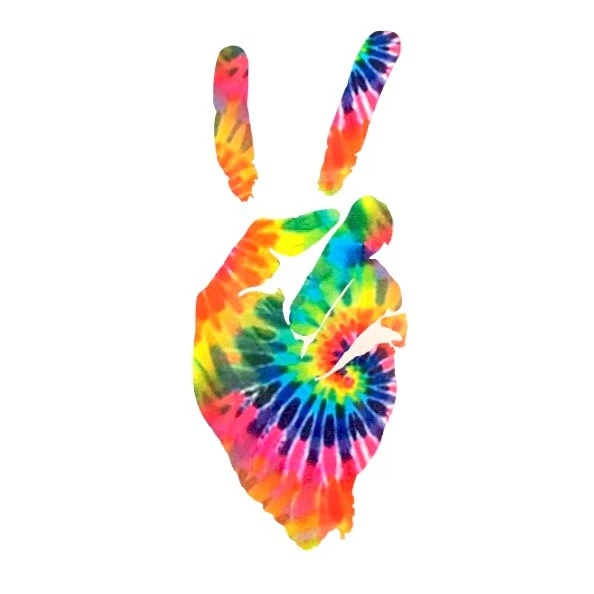 Tie Dye Peace Fingers