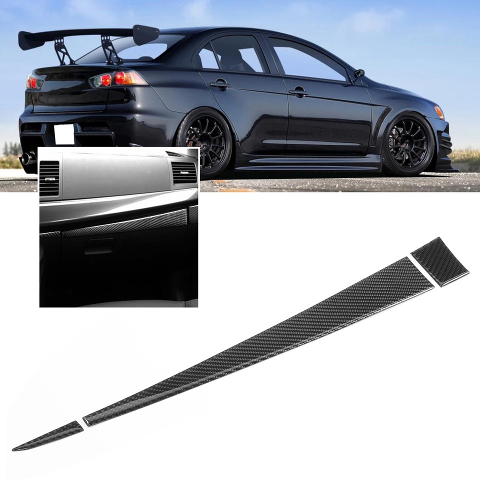 (LHD) Copilot Storage Box Cover Carbon Fiber Trim Dashboard Panel 3Pcs ...