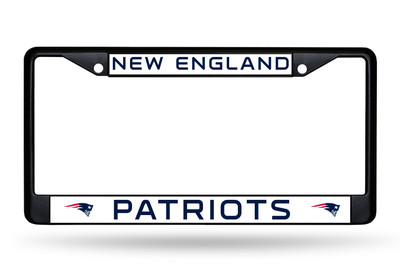 New England Patriots BLACK Chrome License Plate Tag Frame NC SHIP NFL ...