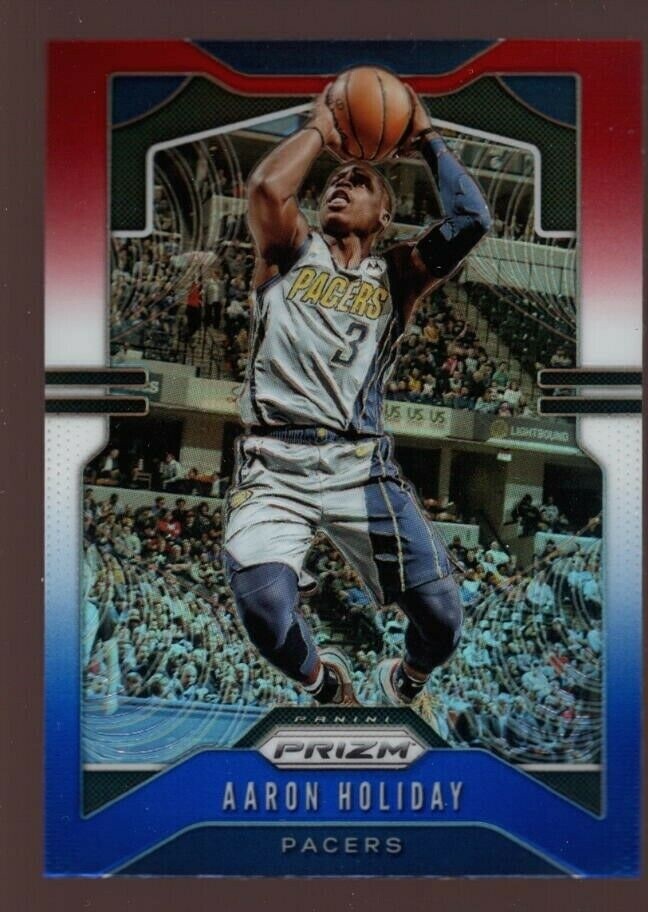 AARON HOLIDAY PACERS PRIZMS RED WHITE BLUE REFRACTOR SP 2019-20 PANINI ...