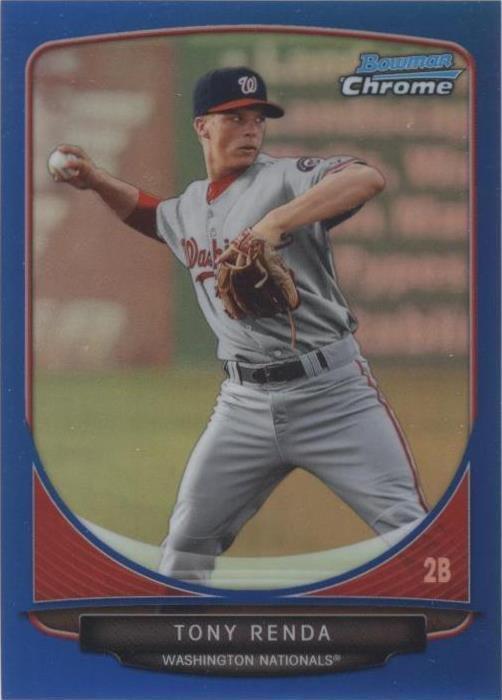 2013 Bowman - Prospects Chrome Tony Renda #BCP10 Blue Refractor /250 ...