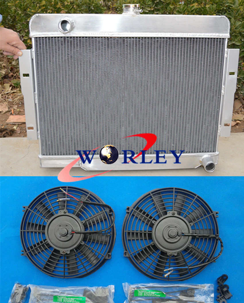 FOR 72-86 Jeep CJ CJ5 CJ7 V8 Chevy Engine Conversion Aluminum Radiator ...