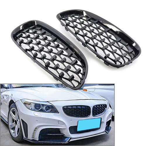 Glossy Black Front Grill Diamond Style Kidney Grille For BMW Z4 E89 ...