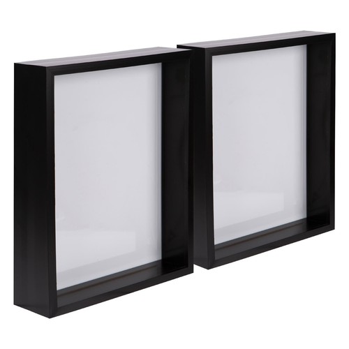 2x Black 8" x 10" 3D Deep Box Photo Frames Standing Hanging Craft ...