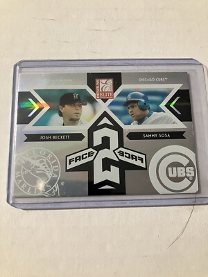 Sammy Sosa Josh Beckett 2005 Donruss Elite Face 2 Face Insert /1500 #FF ...
