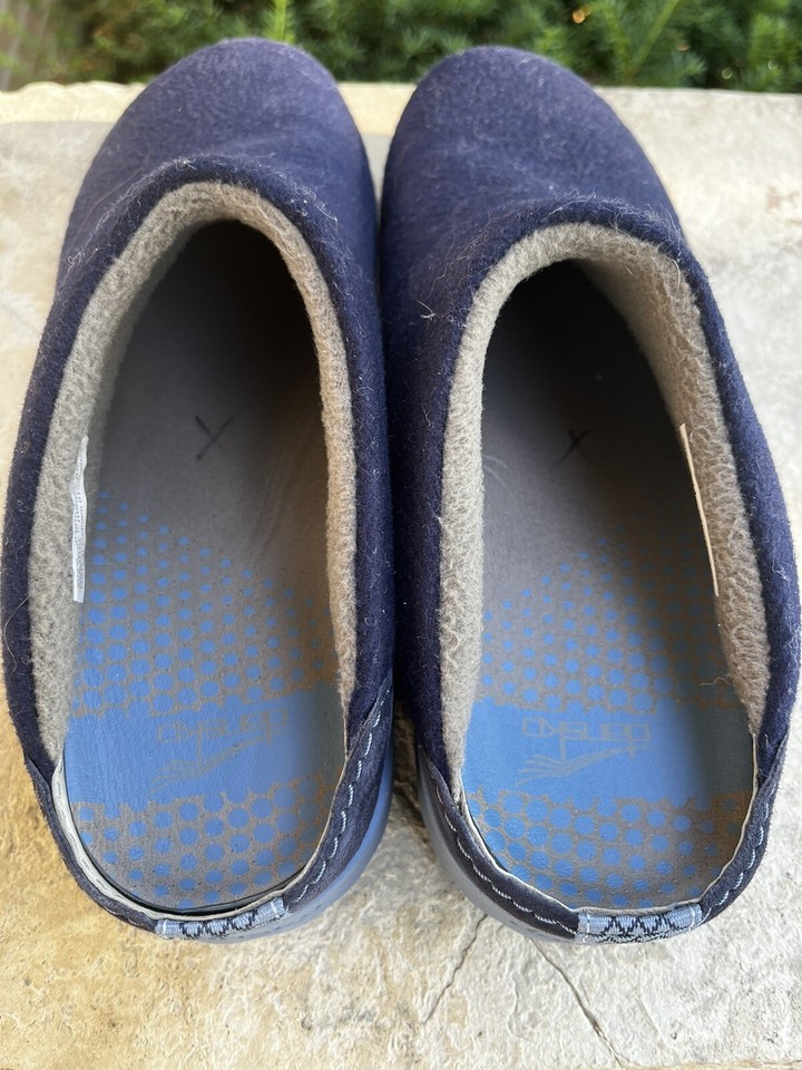 Dansko Womens Navy Blue Wool Blend LUCIE Clogs Slippers Sz 41 / US 10.5 ...