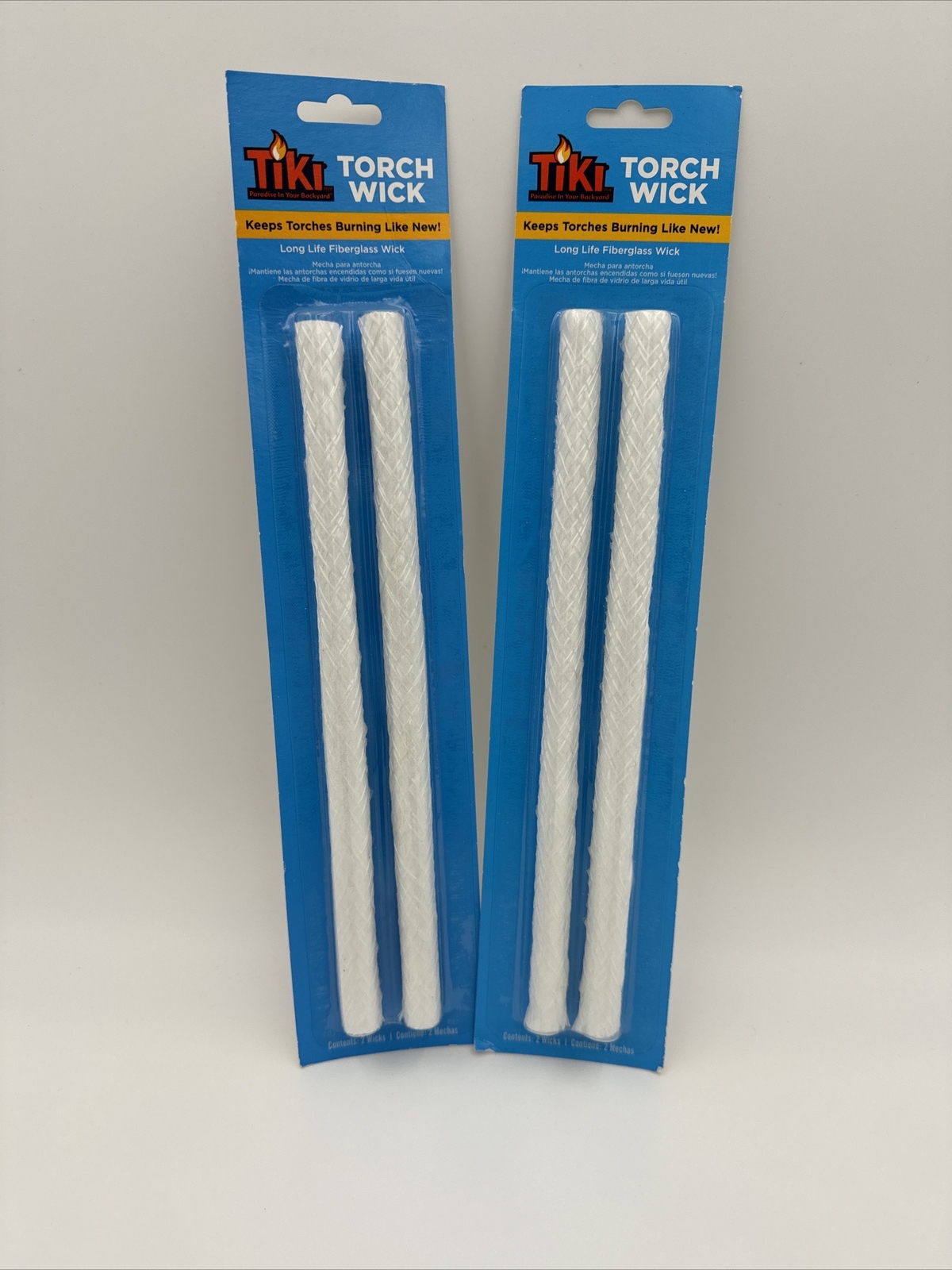 New 9” Tiki Torch Wick Long Life Fiberglass Replacement 2 Sealed Packs ...