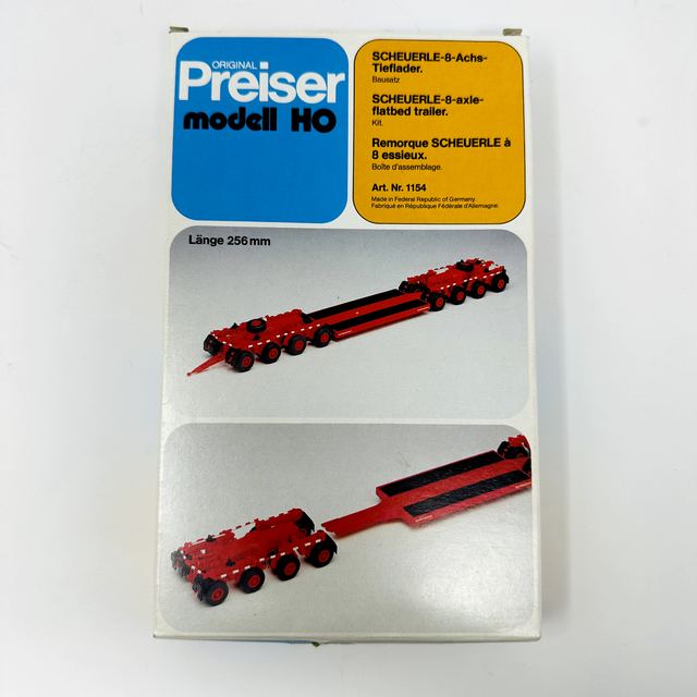 G16 Preiser 1154 Bausatz Scheuerle 8-achs Tieflader online kaufen | eBay