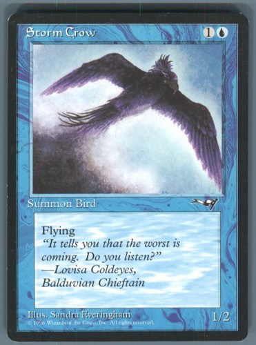 Magic the Gathering MTG Alliances Storm Crow (Flying Right) #55 | eBay