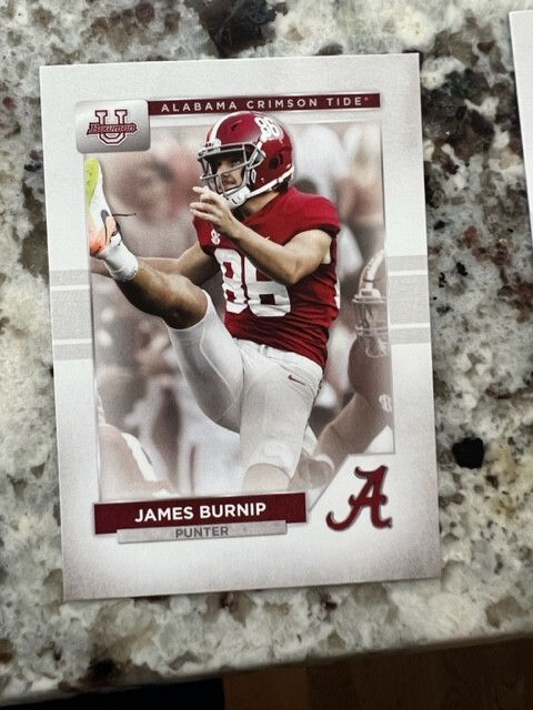 2023 BOWMAN U ALABAMA CRIMSON TIDE FOOTBALL CARD JAMES BURNIP #36 | eBay