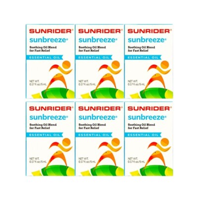 6 Bottles Sunrider Sunbreeze Essential Oil 5ml Pain Relief Muscle Ache ...
