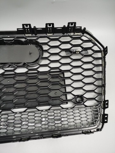 For AUDI A6 C7 RS6 S6 2013 2015 Front Bumper Black Chrome Grille ...