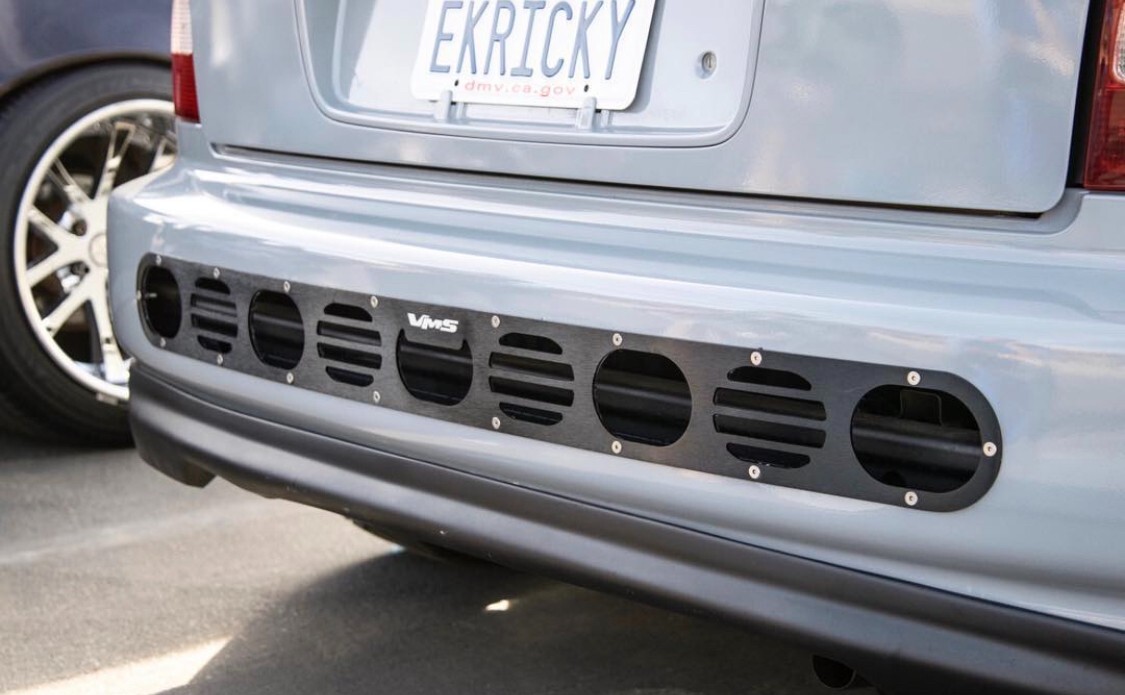 1PC Universal Honda Acura Aluminum Rear Bumper Race Air Diversion ...