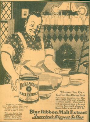 Clipping-Newspaper Advertising Prohibition Blue Ribbon Malt Extract 3LB ...