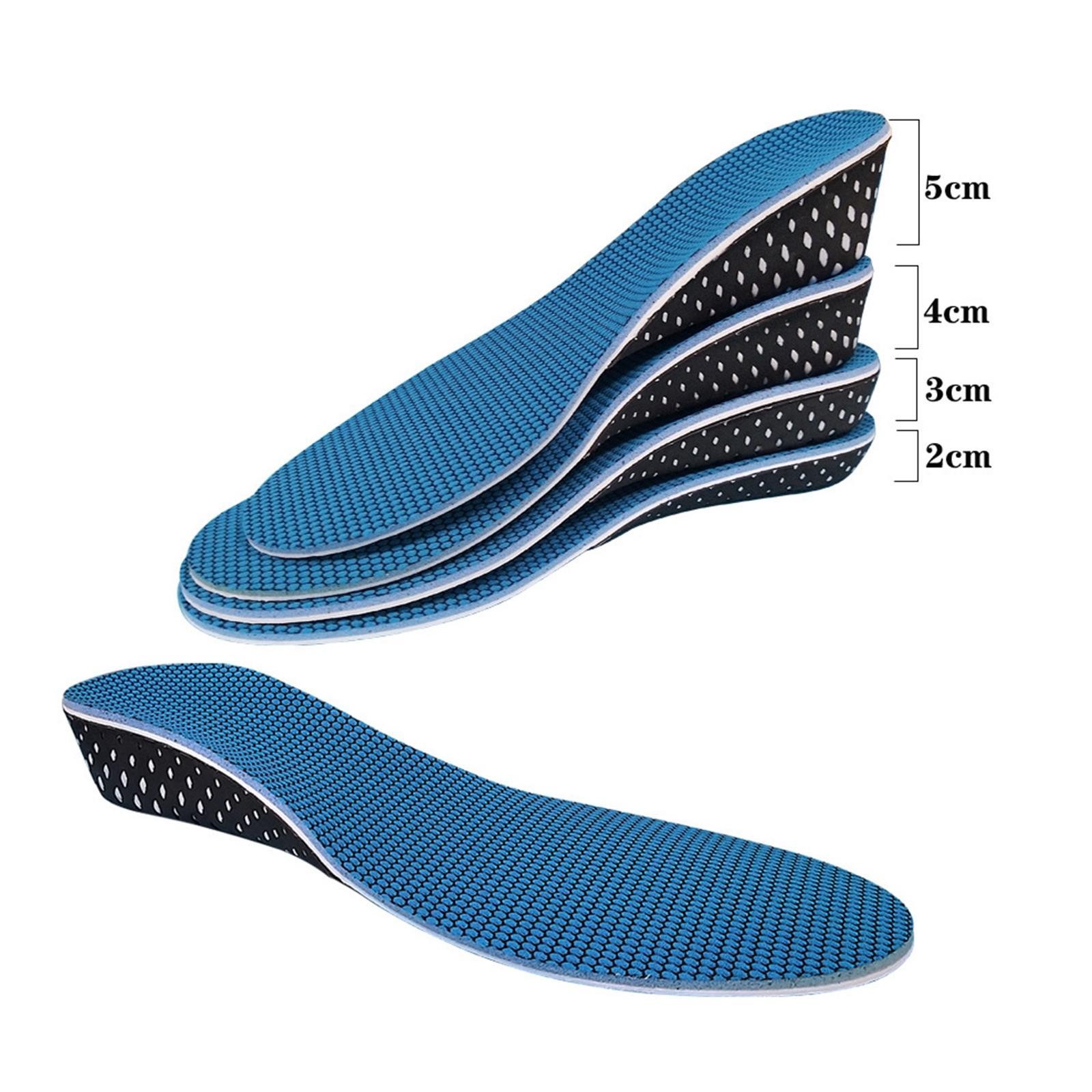 Height Increase Insoles Soft Elastic Shock Absorbing Heel Lifts Pad ...