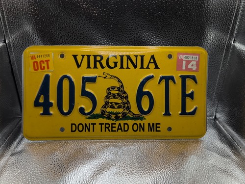 Virginia Dont Tread on Me License Plate Snake Gadsden Flag Don't VA ...