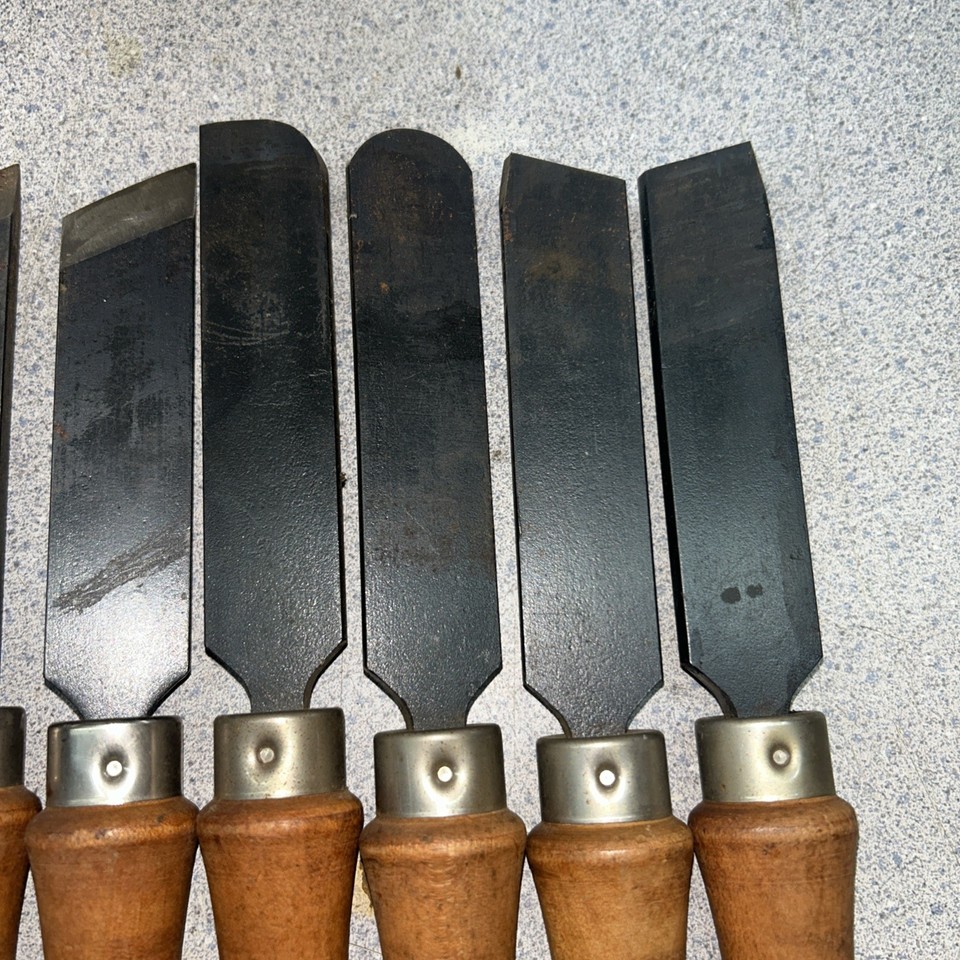 VINTAGE CRAFTSMAN WOOD LATHE CHISEL LOT OF 12, High Speed Steel | eBay